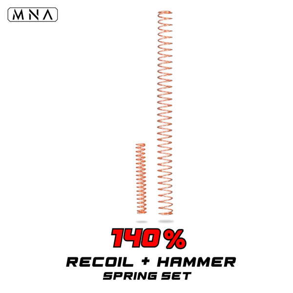 MNA 140% Recoil & Hammer Spring Set for Tokyo Marui Hi-CAPA 5.1 ...